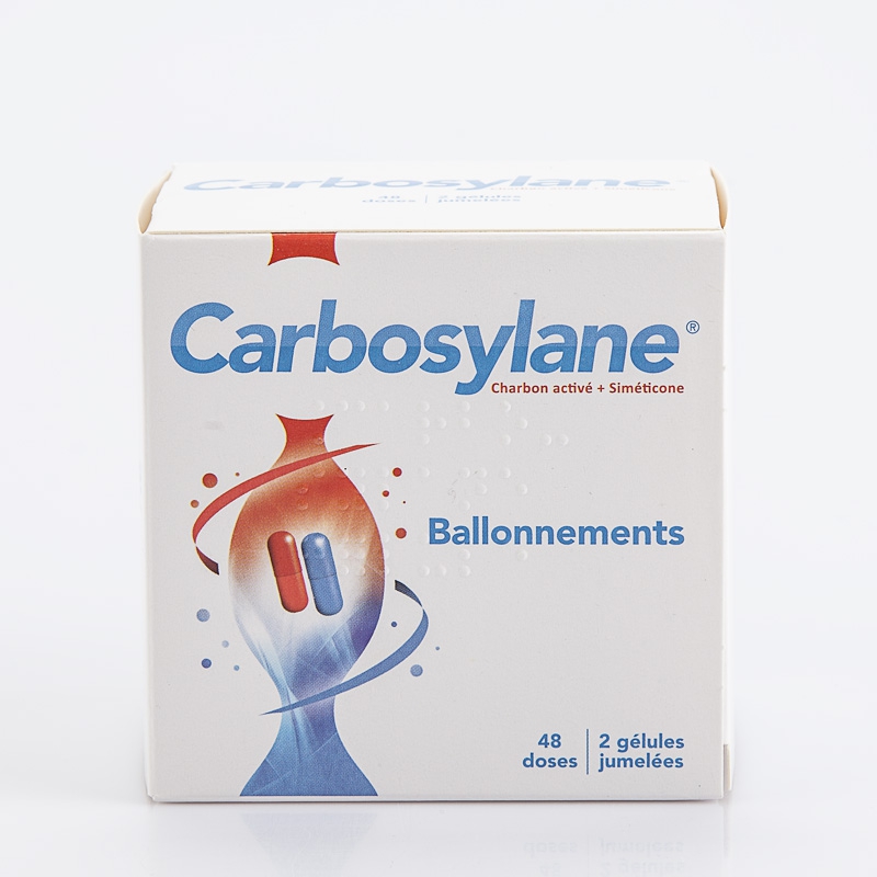 CARBOSYLANE 48 doses (Charbon activé,Siméticone) - Mon-armoire-a ...