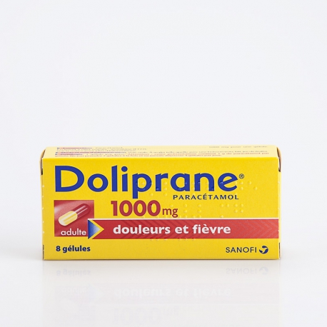 DOLIPRANE 1000mg 8 gél (Paracétamol) - Mon-armoire-a-pharmacie.com