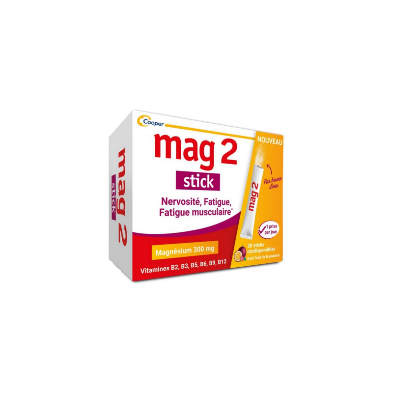Mag 2 Poudre Orodispersible 30 sticks - Mon-armoire-a-pharmacie.com