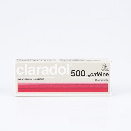 CLARADOL 500 mg Caféine (Paracétamol,Caféine) - Mon-armoire-a-pharmacie.com